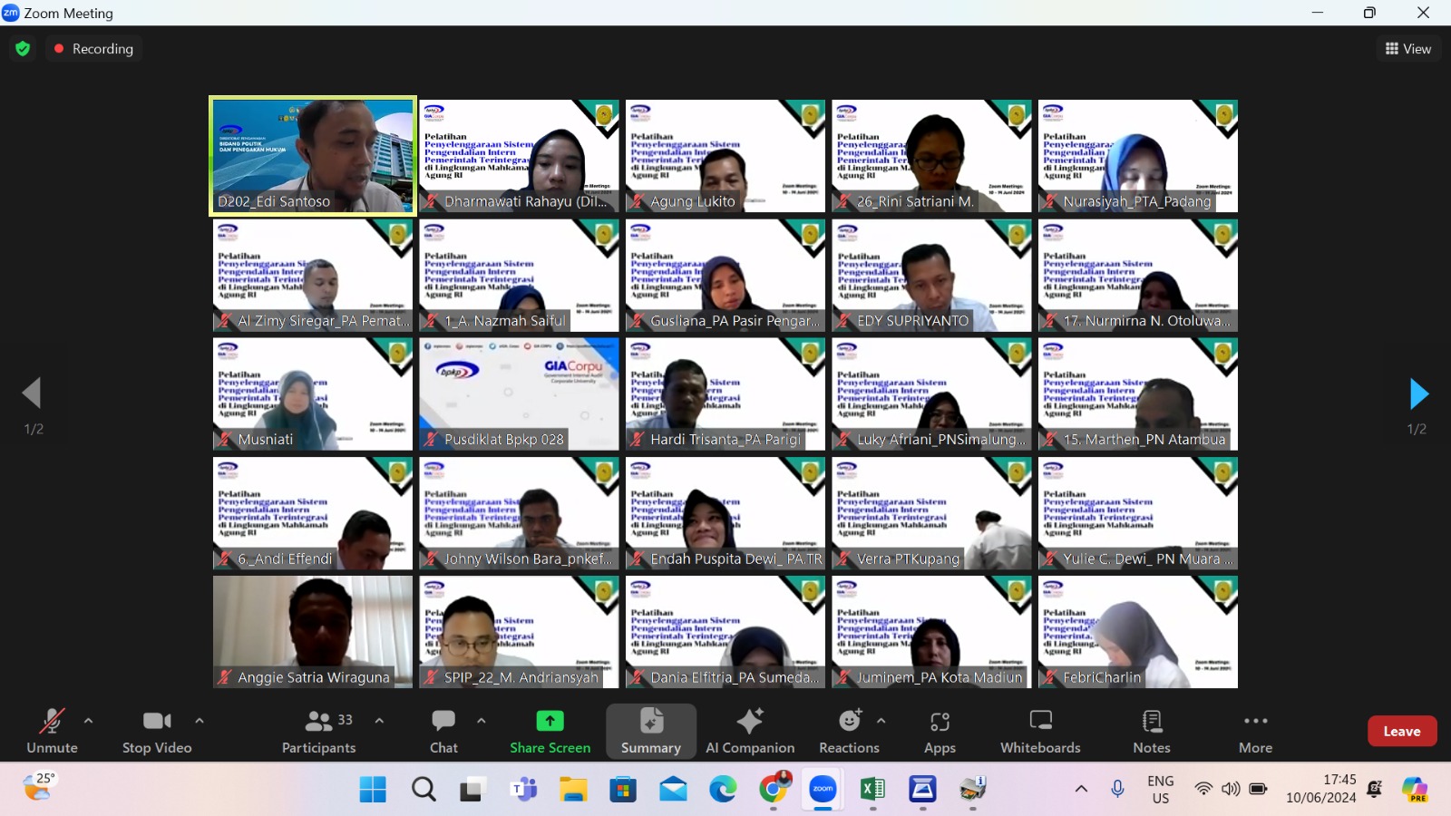 Pengadilan Militer III-17 Manado | PELATIHAN SISTEM PENGENDALIAN ...